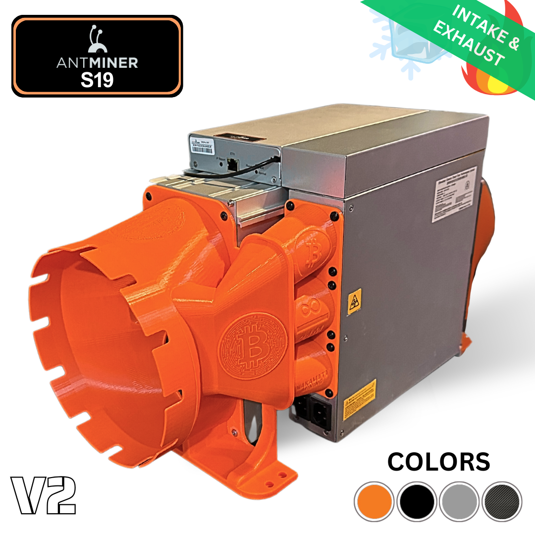 ANTMINER ASIC Miner Shrouds Wall-Mount Kit (8" Intake + Exhaust Shroud ...