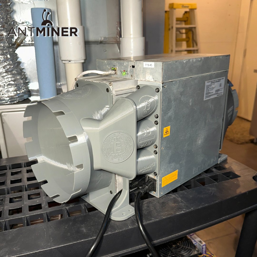 ANTMINER ASIC Miner Shrouds Wall-Mount Kit (8" Intake + Exhaust Shroud ...